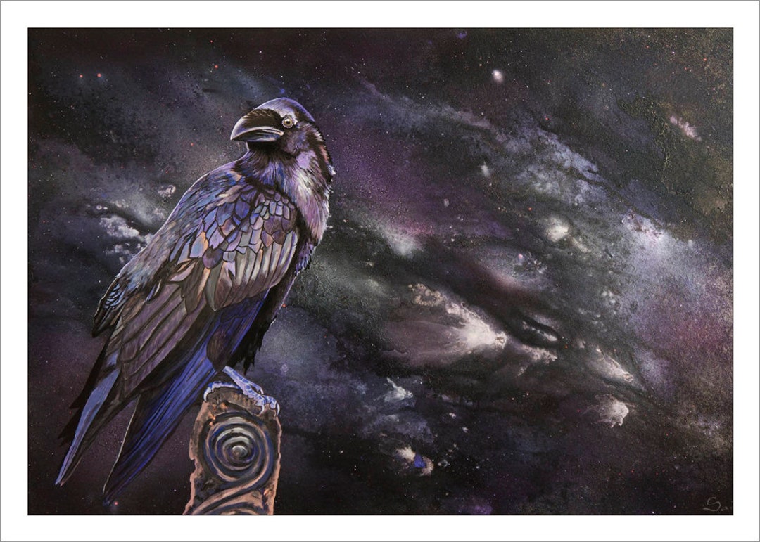 5x7 Note Card Set - "raven" - (4) Note Cards Included - Etsy