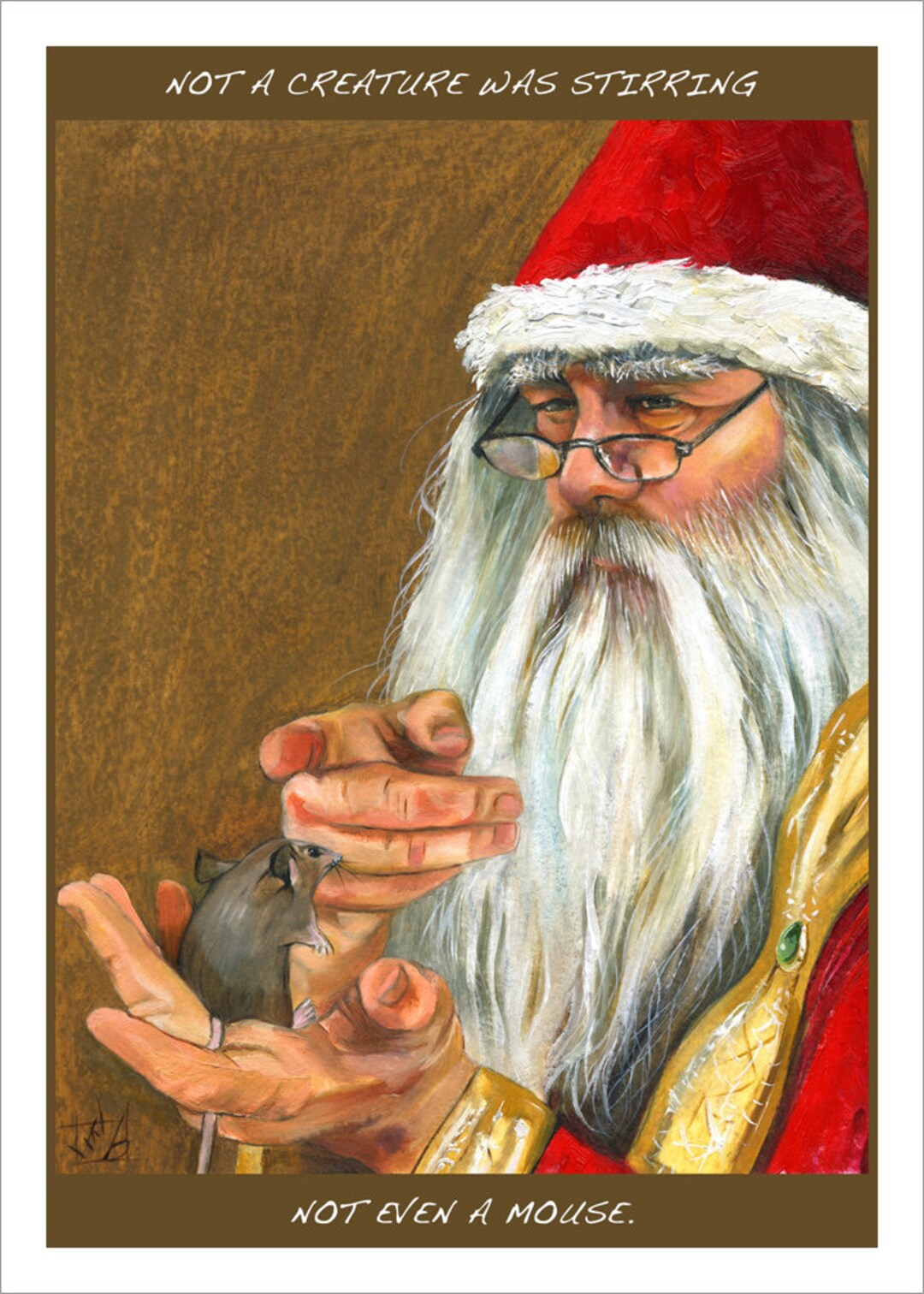 5x7 Holiday Note Card Set not Even a Mouse 4 Note Cards Included - Etsy