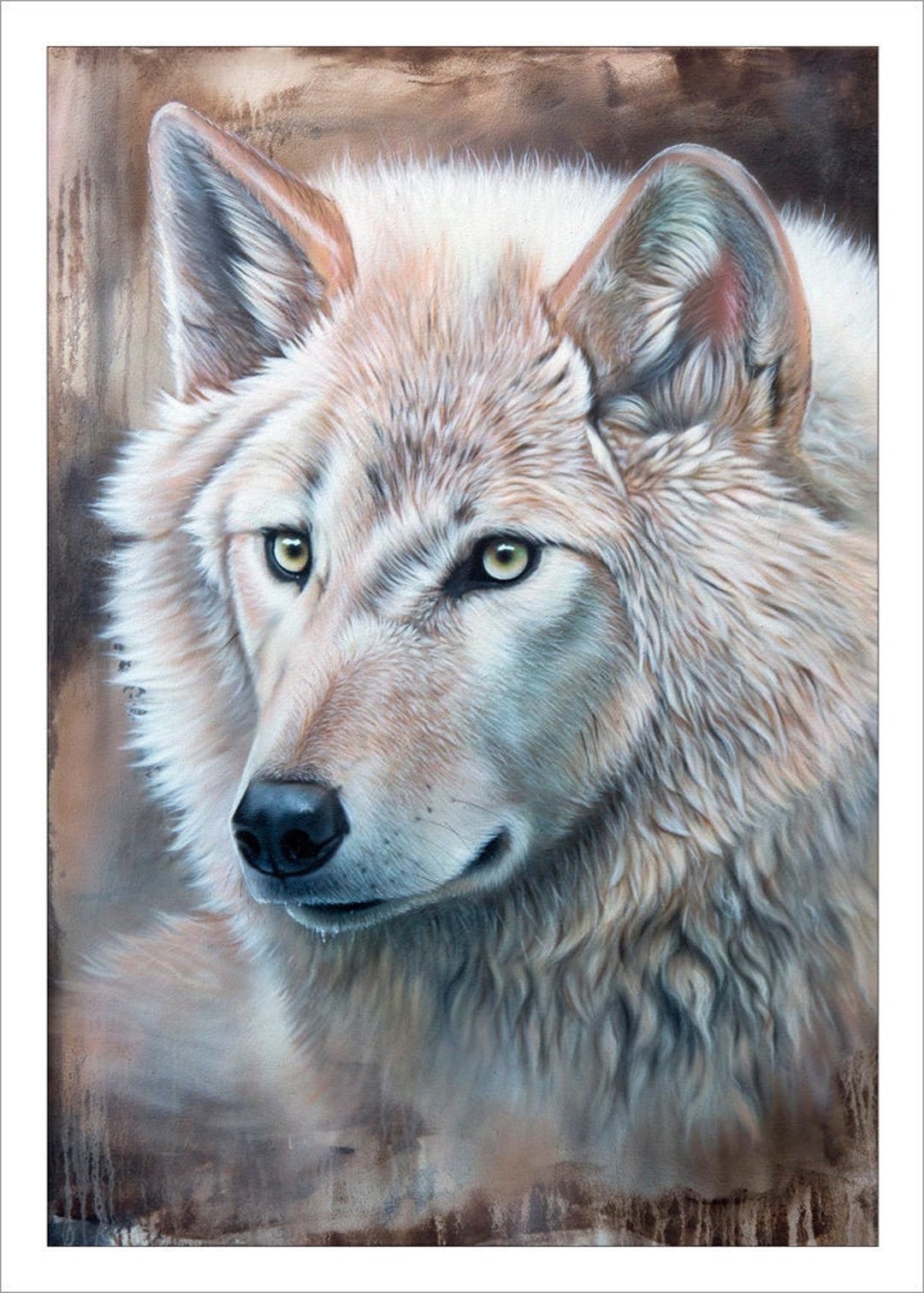 5x7 Note Card Set - "arctic Wolf" - (4) Note Cards Included - Etsy