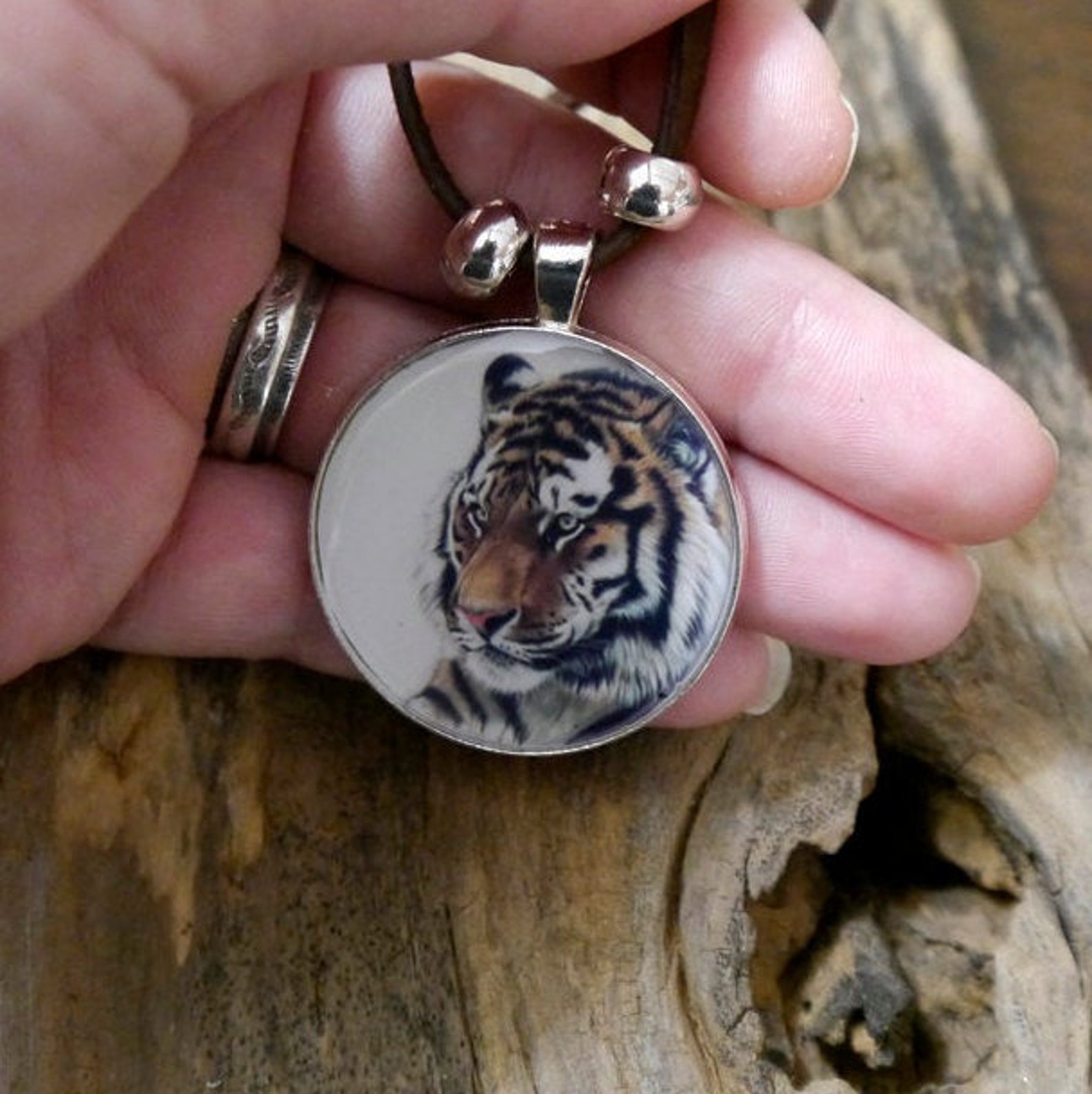 Tiger Pendant Necklace tiger Portrait - Etsy