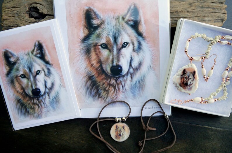 Wolf Art Print - "trace Ii" © Sandi Baker - Etsy