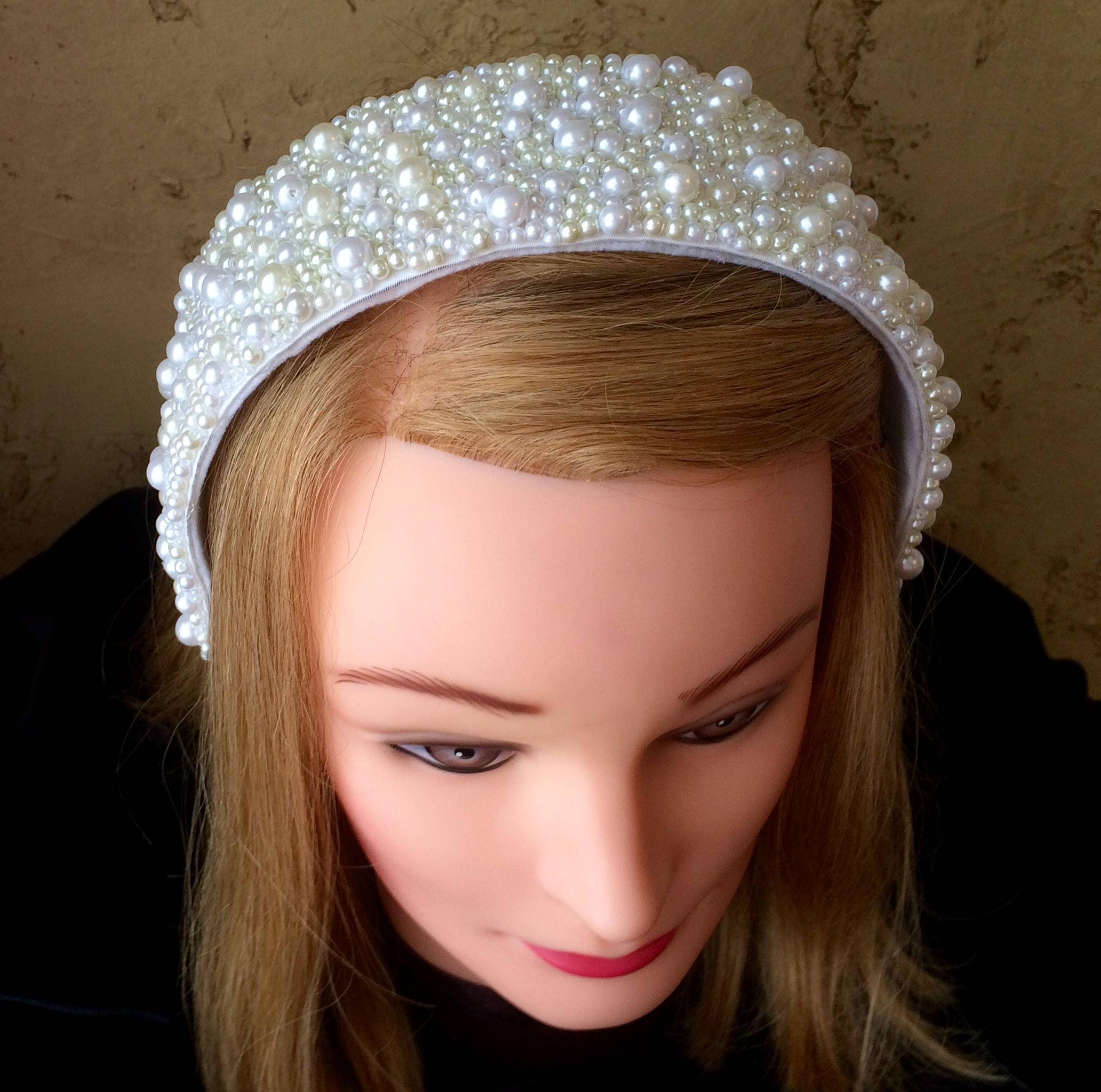 Hand Beaded Bridal Headpiece - Etsy