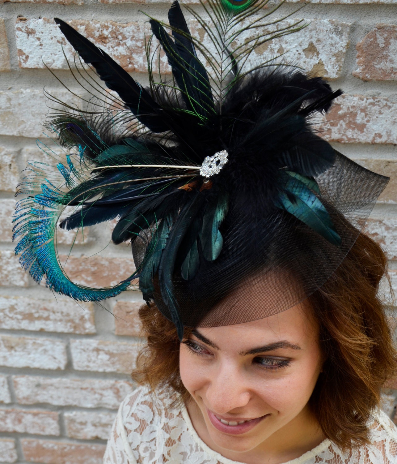 Black Crinoline Fascinator - Etsy