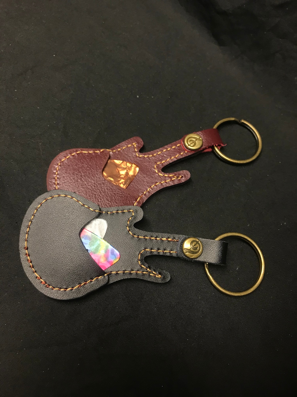 Custom Engraved Guitar Shapes Plectrum Holder Key Ring - Etsy