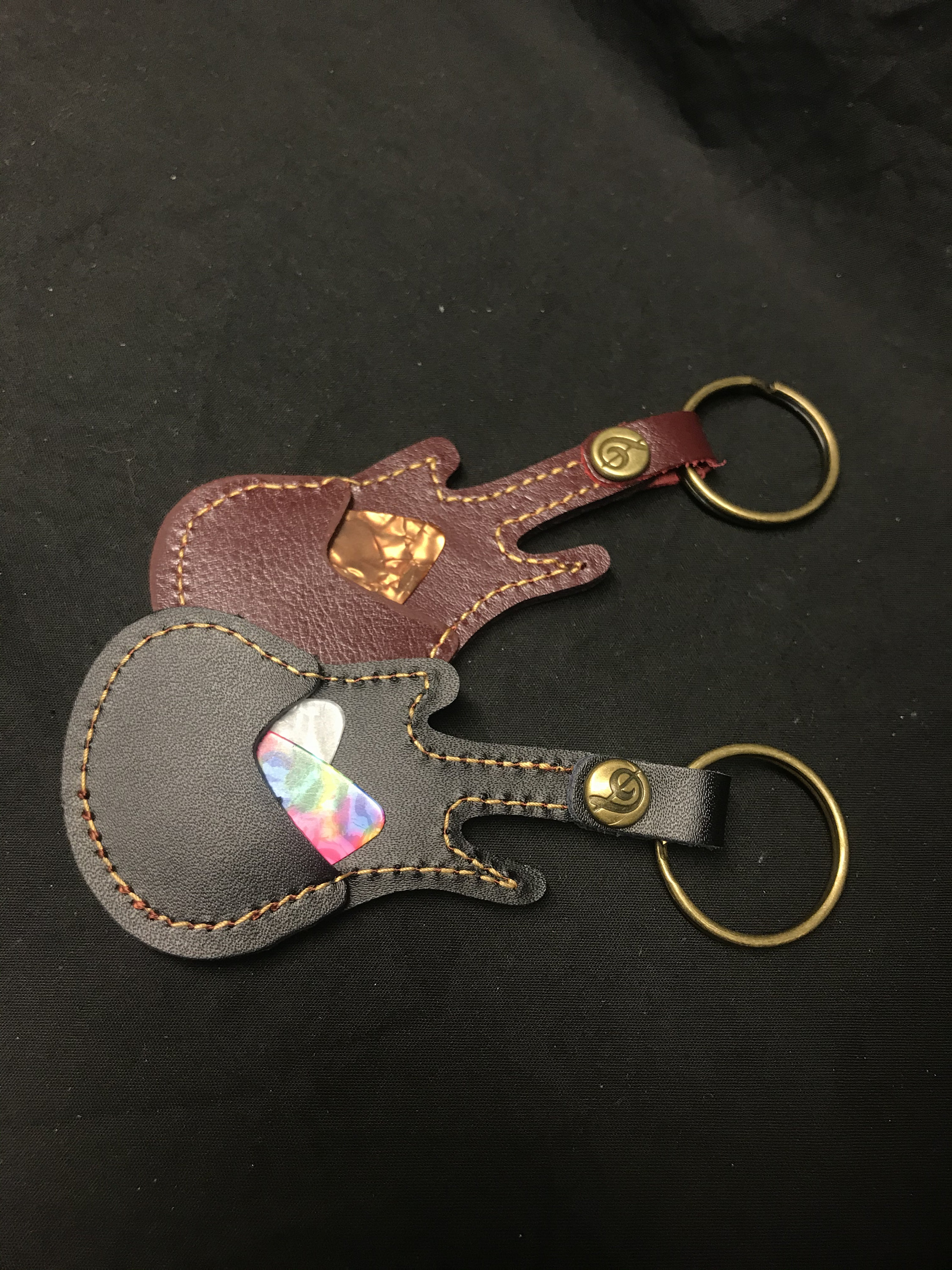 Custom Engraved Guitar Shapes Plectrum Holder Key Ring - Etsy