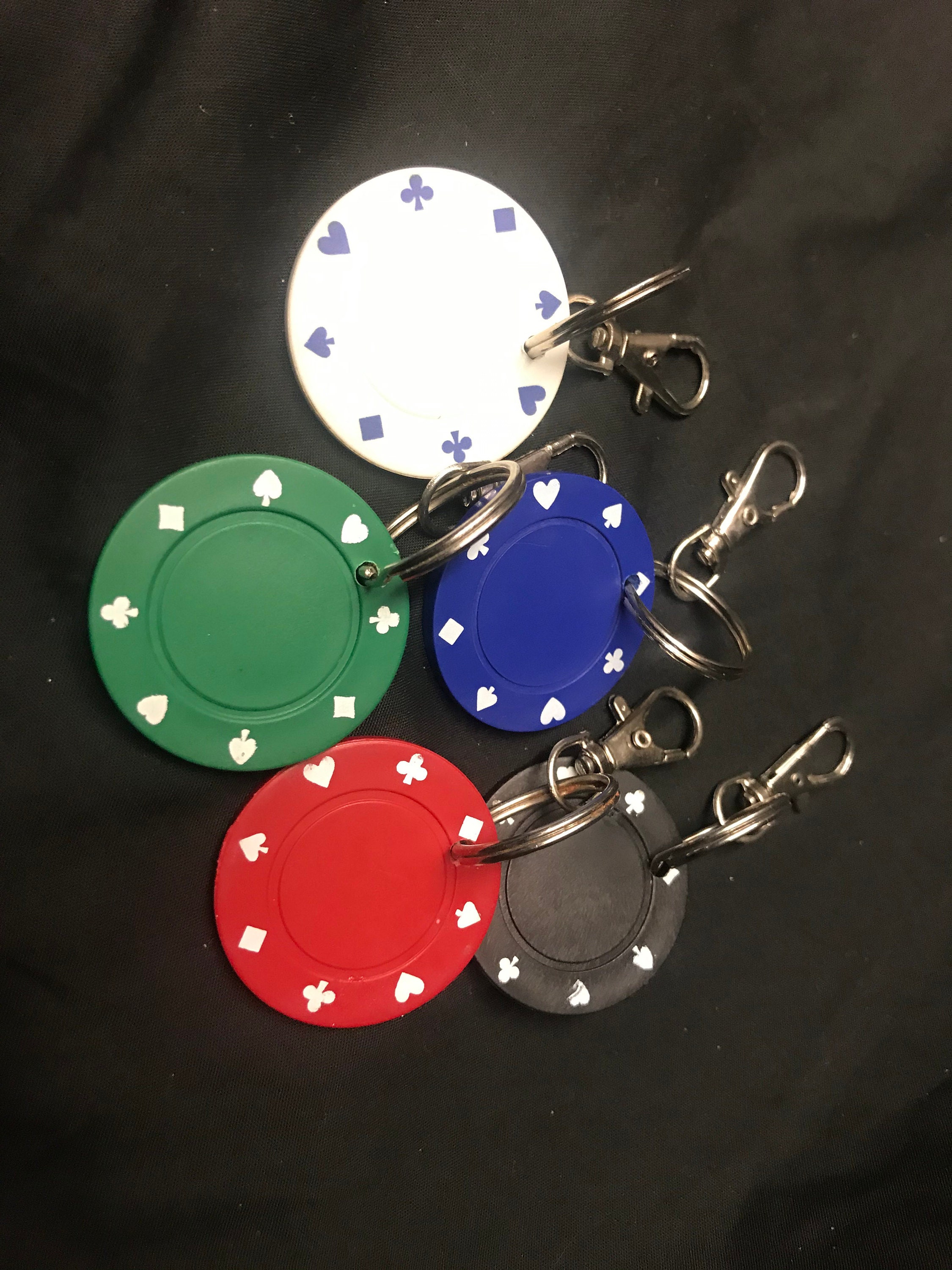 PERSONALISED Poker Chip Key Ring - Etsy