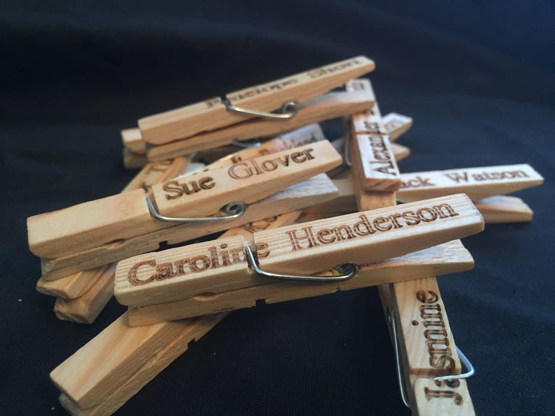 Custom Engraved Clothes Pegs Personalised - Etsy UK