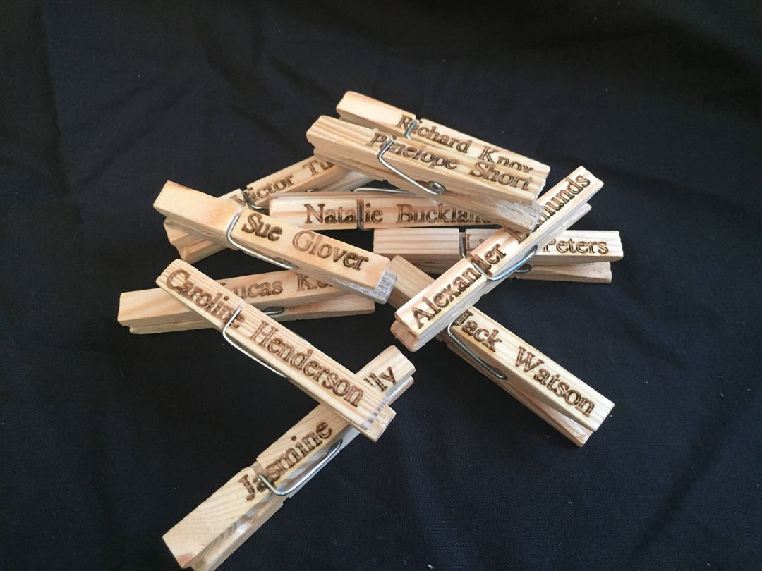 Custom Engraved Clothes Pegs Personalised - Etsy
