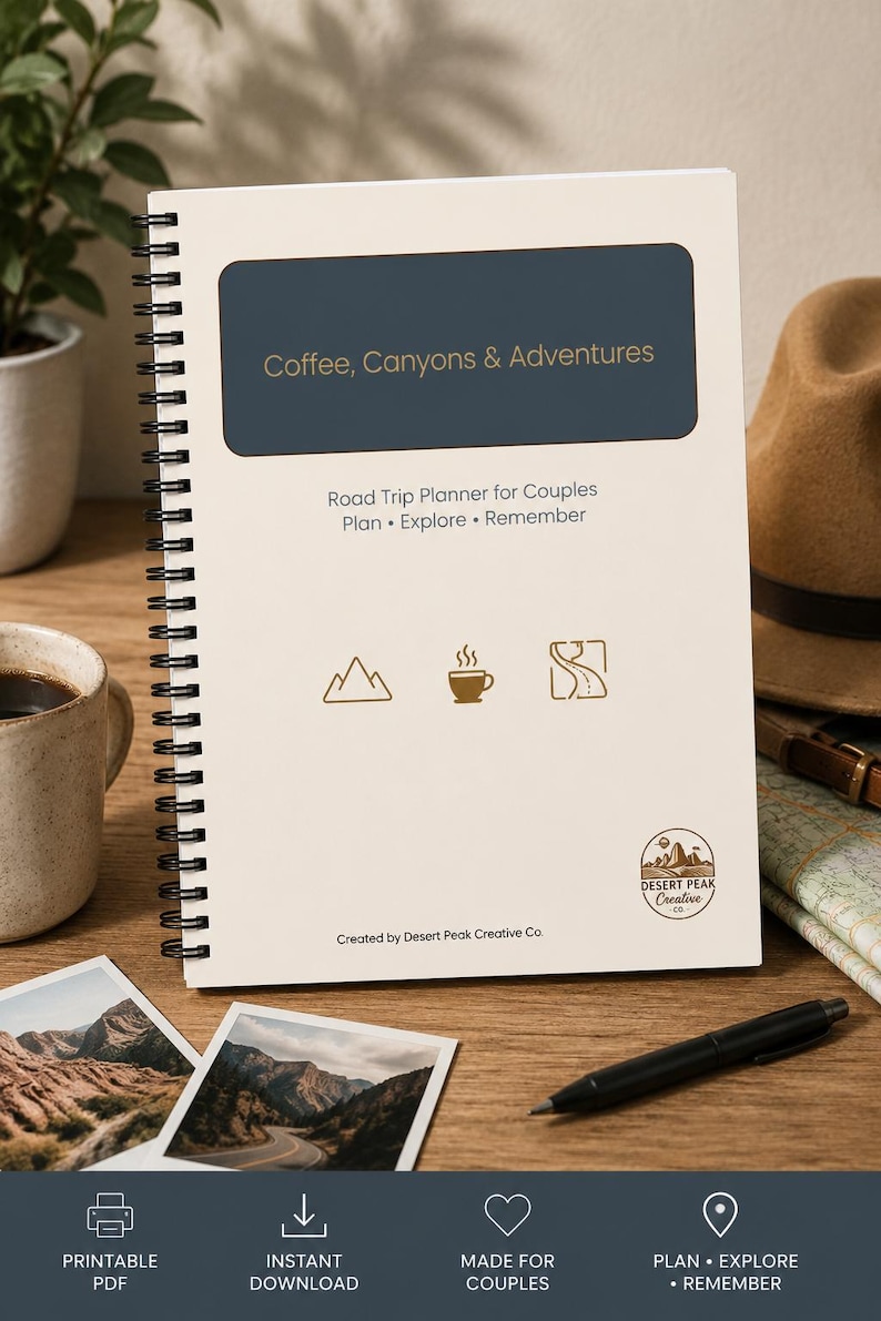 Couples Road Trip Planner | Adventure Tracker, National Parks Checklist ...