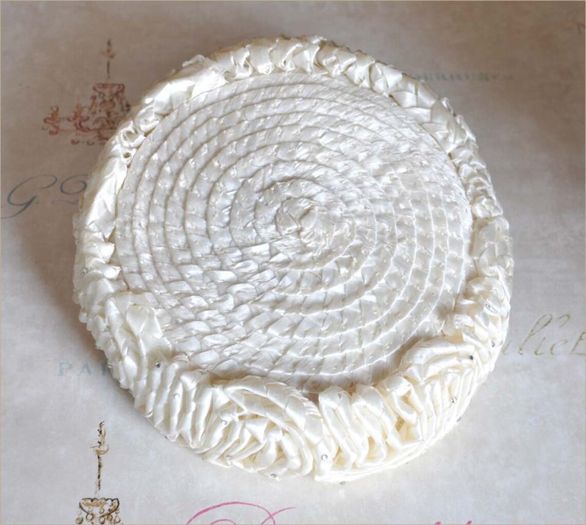 Ivory Straw Hat Vintage Ivory Hat Ivory Pillbox Hat Ivory - Etsy