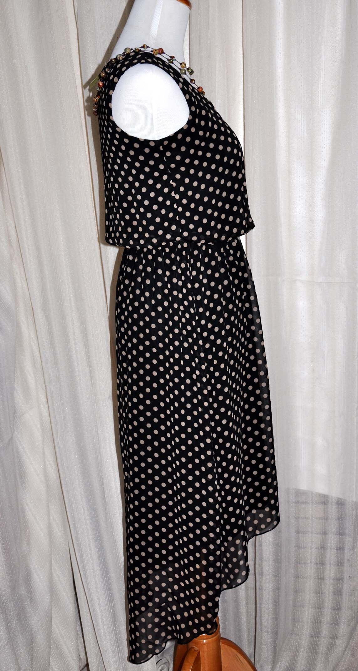 Vintage Pretty Woman Enfocus Studio Brown & Tan Polka Dot Blouson ...
