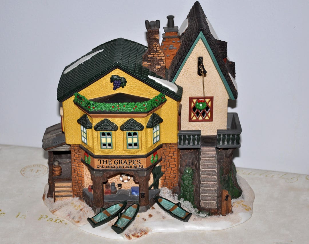 Vintage Dickens Village Series the Grapes Inn, Charles Dickens Heritage ...