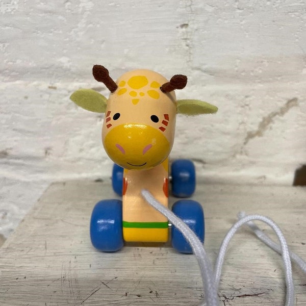 Giraffe Pull Toy - Etsy