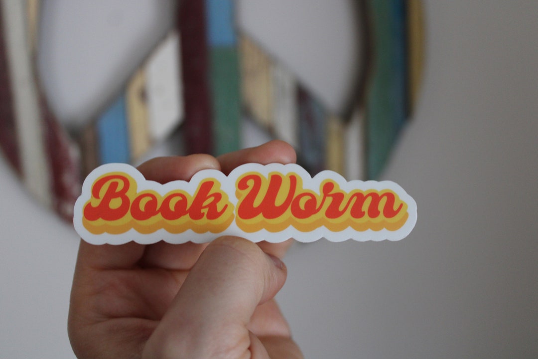 Bookworm Sticker, Vinyl, Laptop Decals, Water Bottle Sticker ...