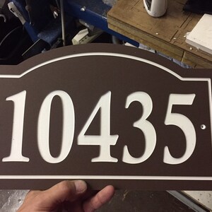 Arched House Number Sign Address Plaque 14x8.5" 1/4" King Colorcore ...