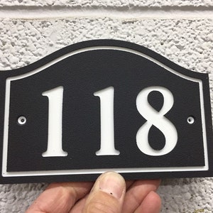 Small Arched House Number Sign Address Plaque 6.25x4.125" 1/4" King ...