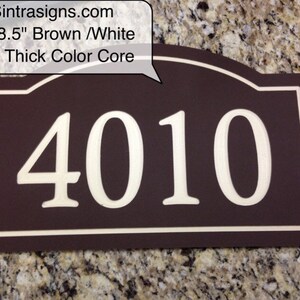 Arched House Number Sign Address Plaque 14x8.5" 1/4" King Colorcore ...