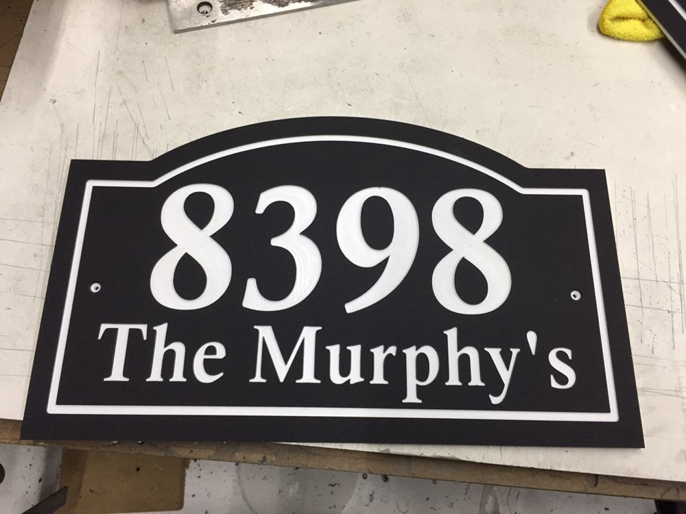 Arched House Number Sign & Family Name Address Plaque | Etsy