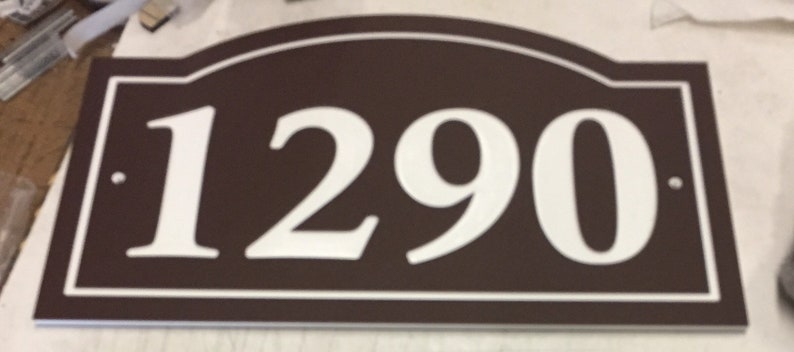 Arched House Number Sign Address Plaque 14x8.5 1/4 - Etsy