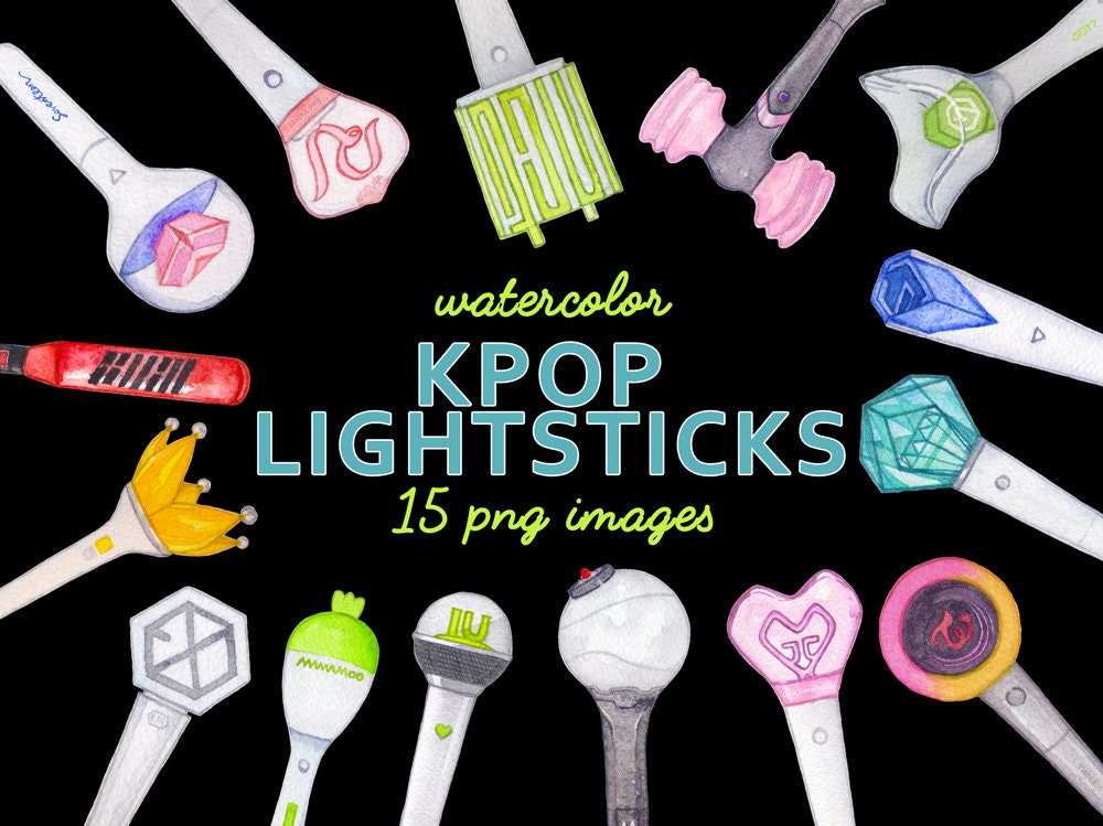 Kpop Clipart, Kpop Lightstick Clipart, Printable Lightsticks ...
