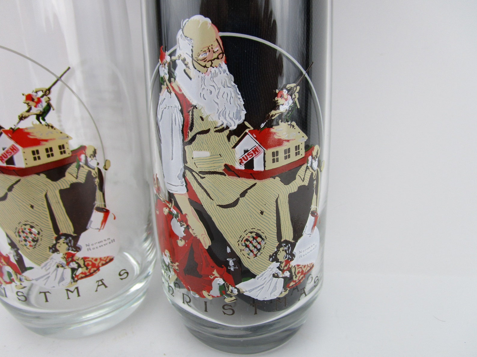 Vintage Coca Cola Santa Glasses Norman Rockwell December 2 - Etsy