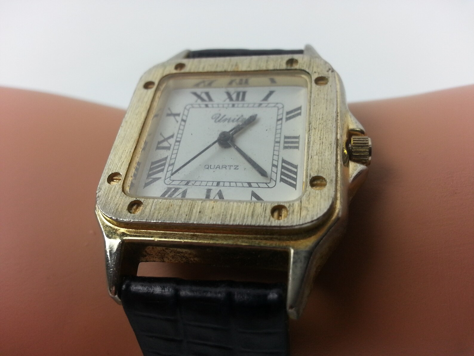 Vintage Leather Speidel Band Unitex Watch W/bezel Base Metal - Etsy