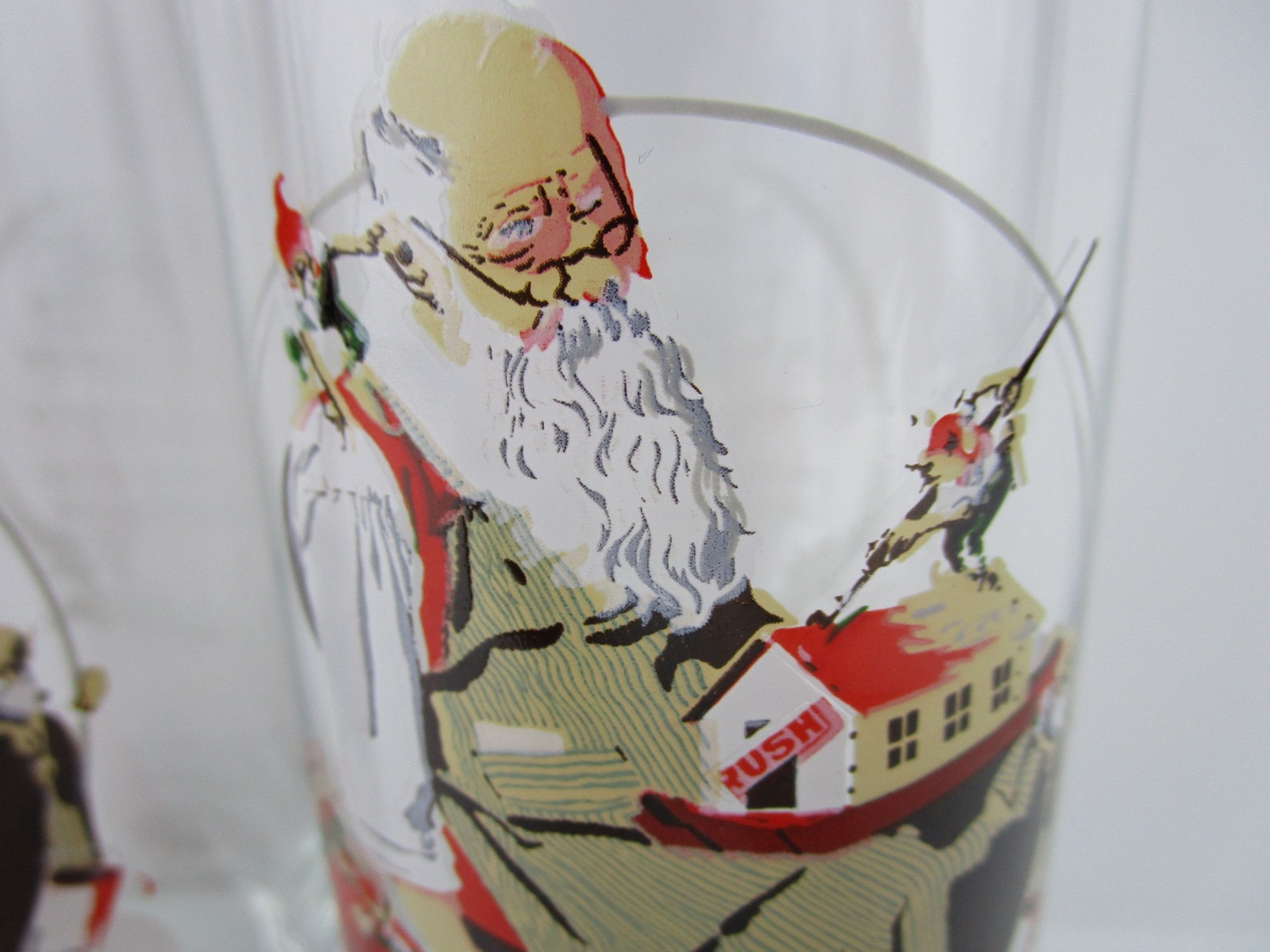 Vintage Coca Cola Santa Glasses Norman Rockwell December 2 - Etsy