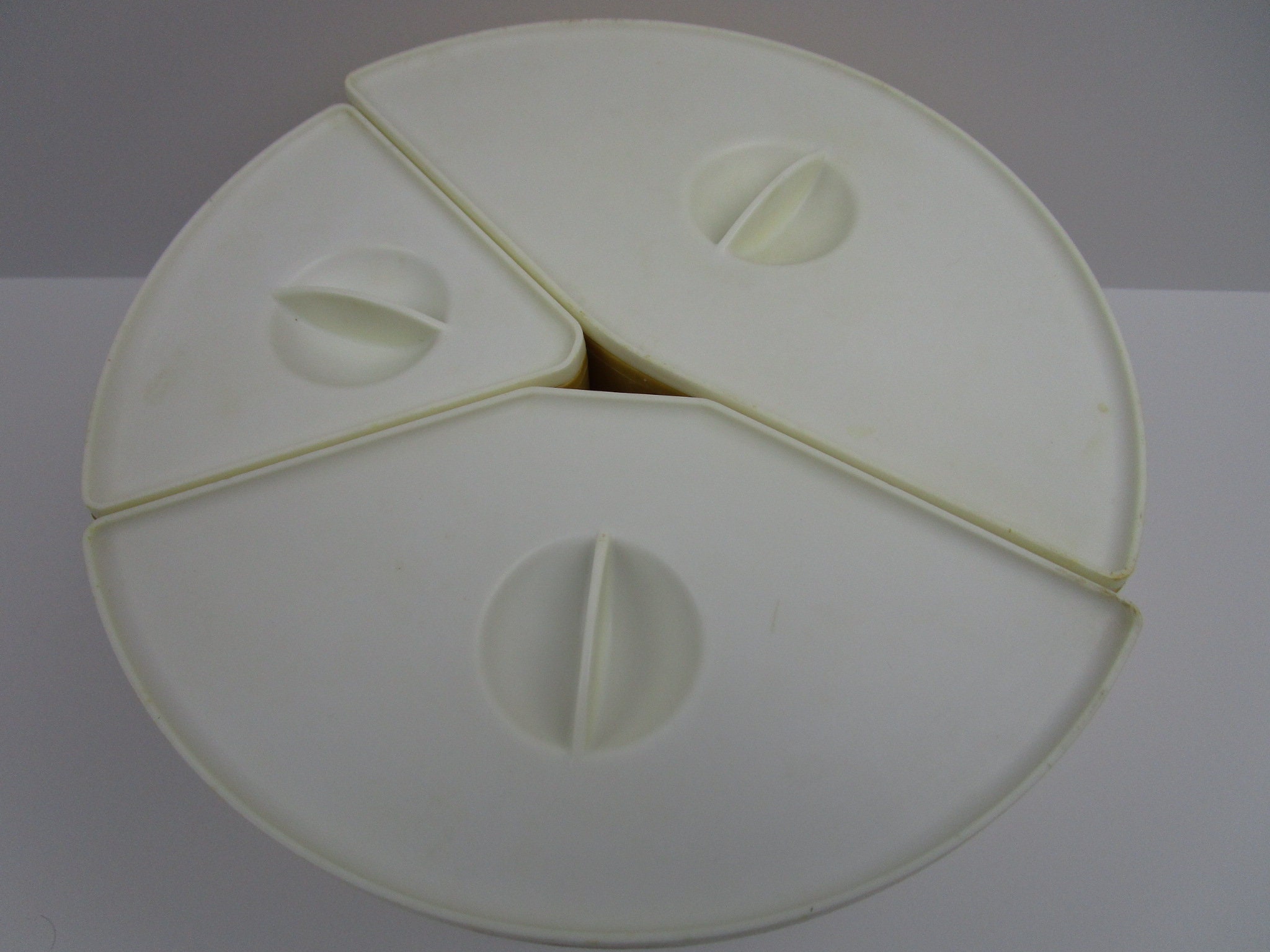 Vintage Unique Divided 3 Section Gold Canister Set Free | Etsy