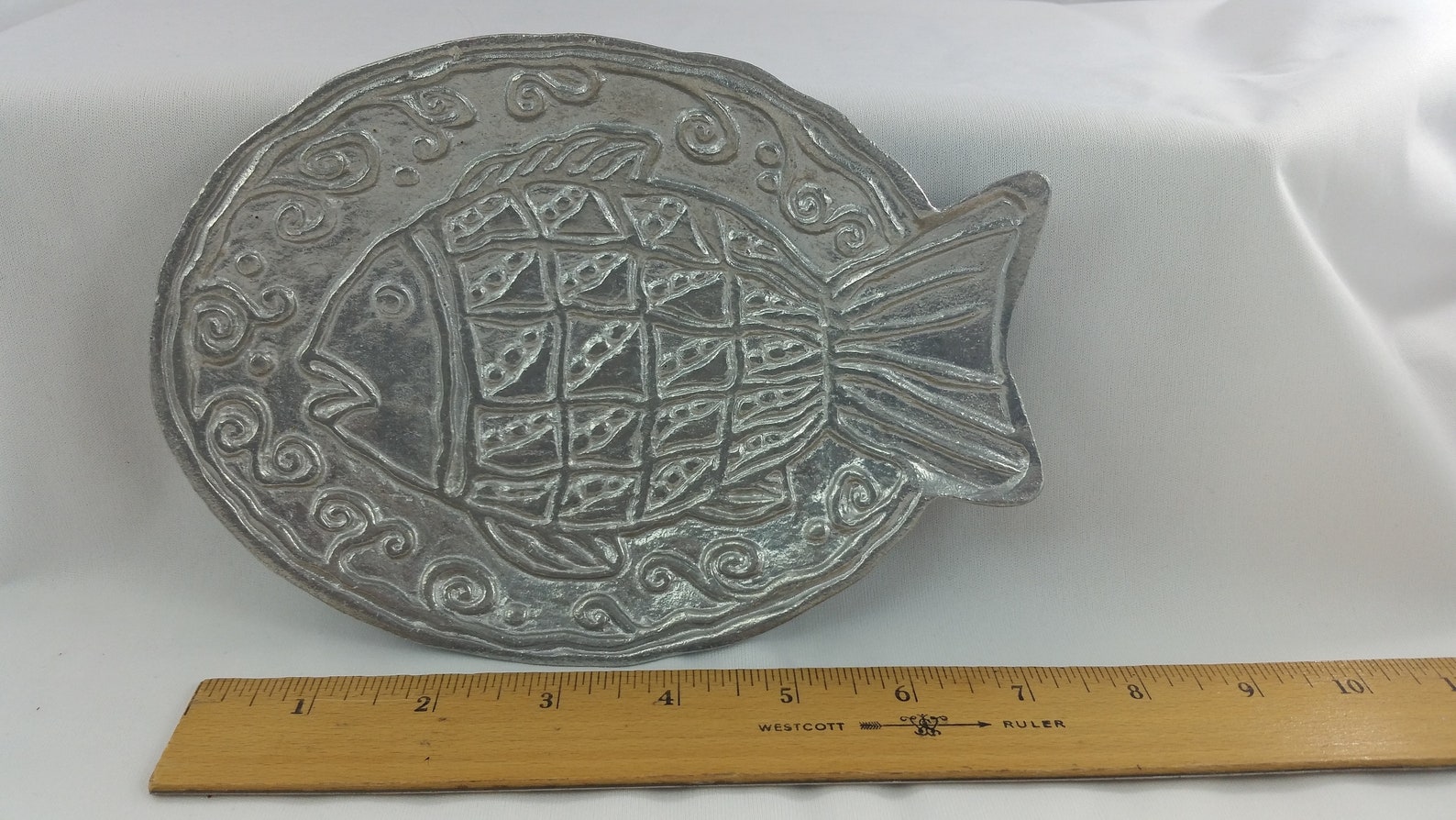 Pewter Display Tray Fish Detailed Design 7.5 X - Etsy