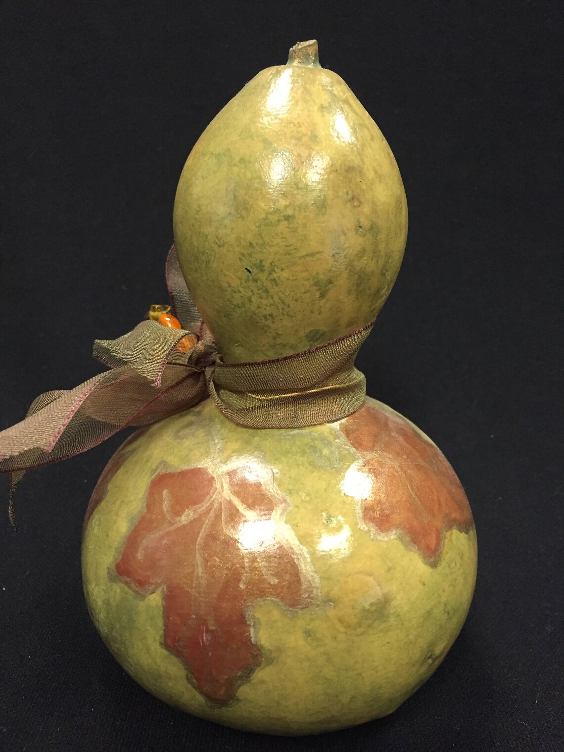 Hand Painted Fall Decorative Gourd Signed by Artist 7 - Etsy