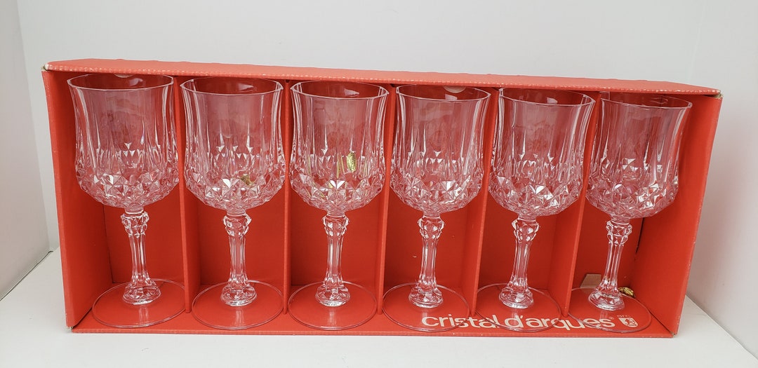 J G Durand Cristal D'arqoues 24% Lead Crystal Wine Water Goblet France ...