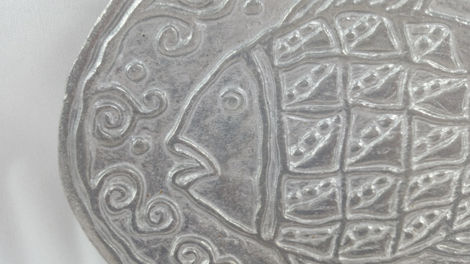 Pewter Display Tray Fish Detailed Design 7.5 X | Etsy