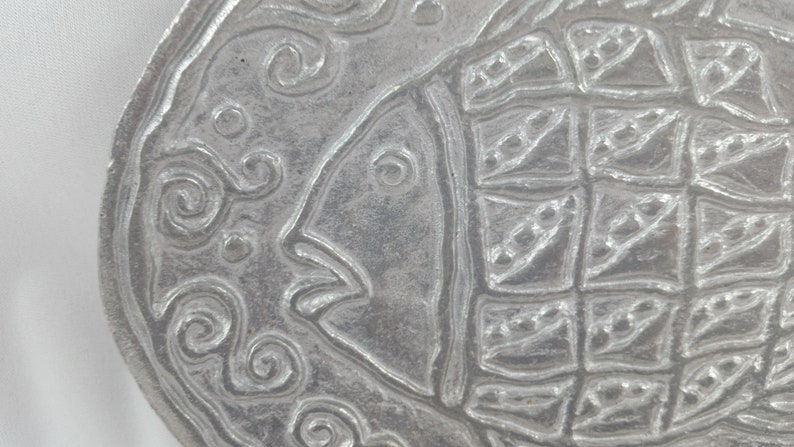 Pewter Display Tray Fish Detailed Design 7.5 X | Etsy