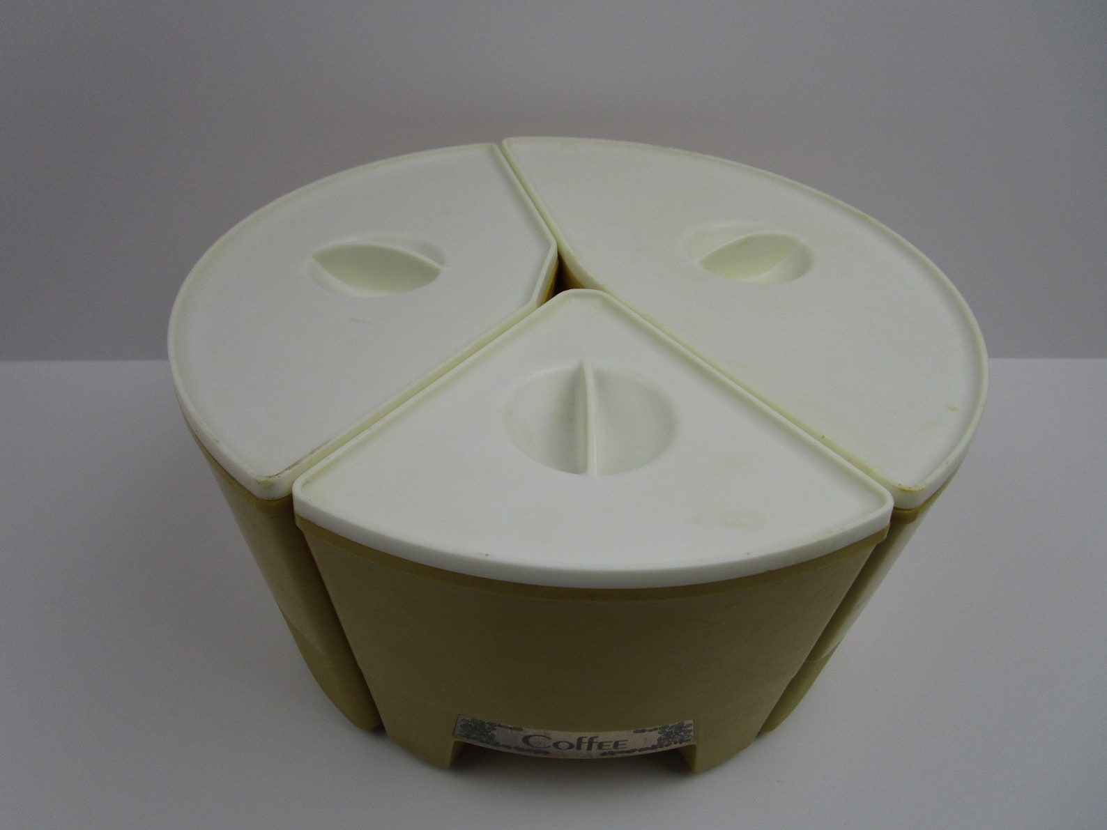 Vintage Unique Divided 3 Section Gold Canister Set Free | Etsy