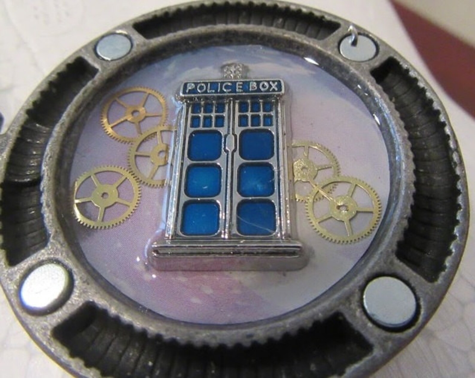 Doctor Who Tardis Pocket Watch With Gears Necklace - Etsy