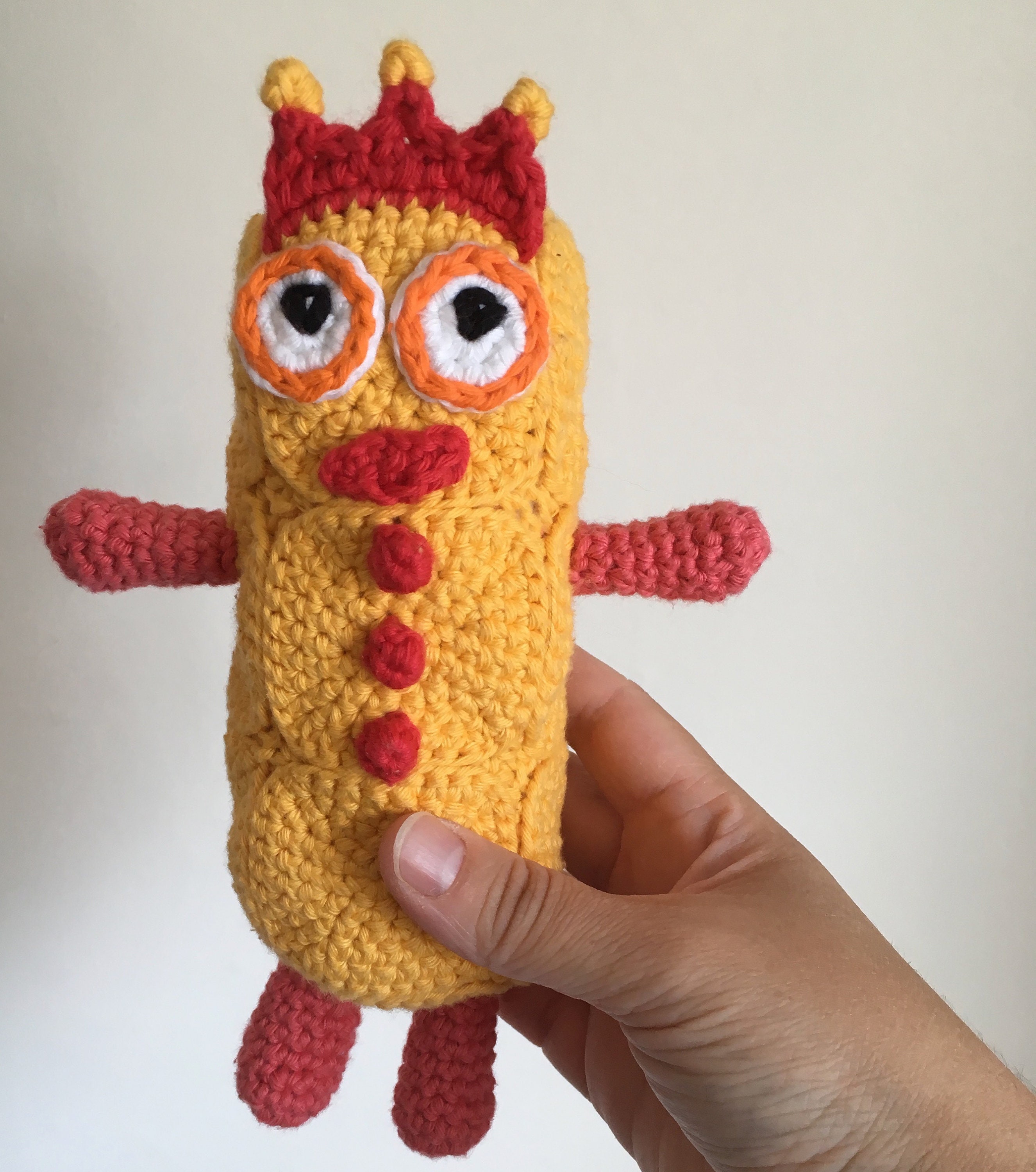 Numberblocks Three Character, Crochet Pattern for Soft Toy UK & US ...