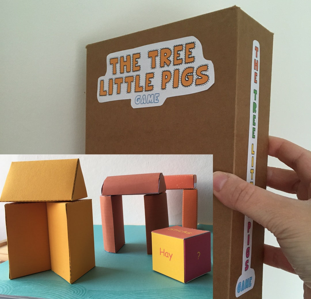 The 3 Little Pigs Board Game / Paper Toy / DIY Papercraft / INSTANT ...