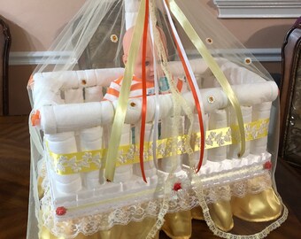 Crib Diaper Cake | Etsy