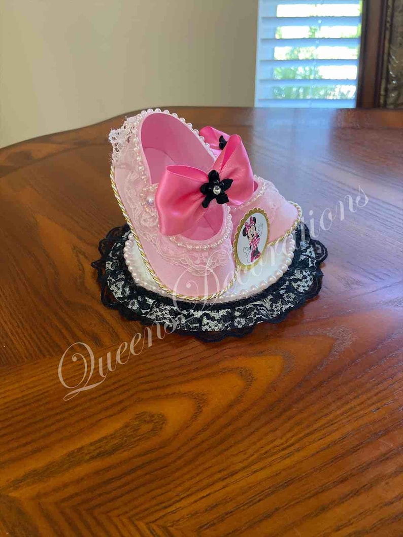 Minnie Mouse Theme Cake Topper Shoe/ Cute Pink Shoe / Girl - Etsy