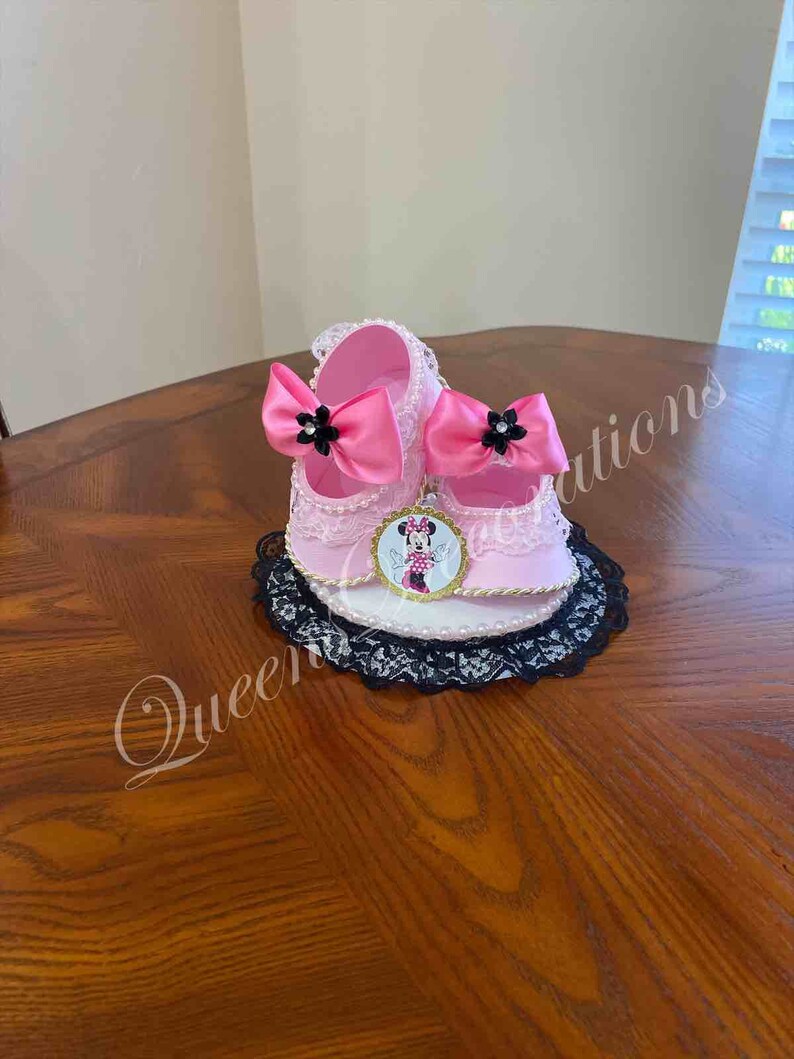 Minnie Mouse Theme Cake Topper Shoe/ Cute Pink Shoe / Girl - Etsy