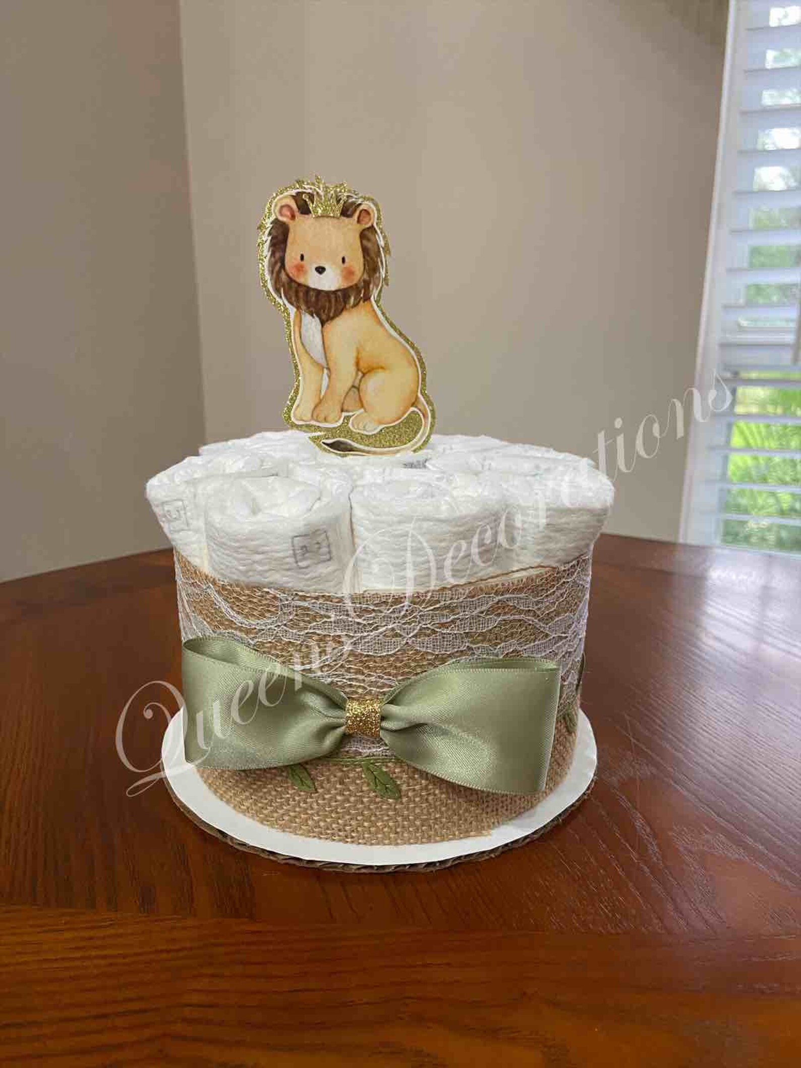 Safari Mini Diaper Cakes/ Sage Set of Mini Diaper Cakes for | Etsy