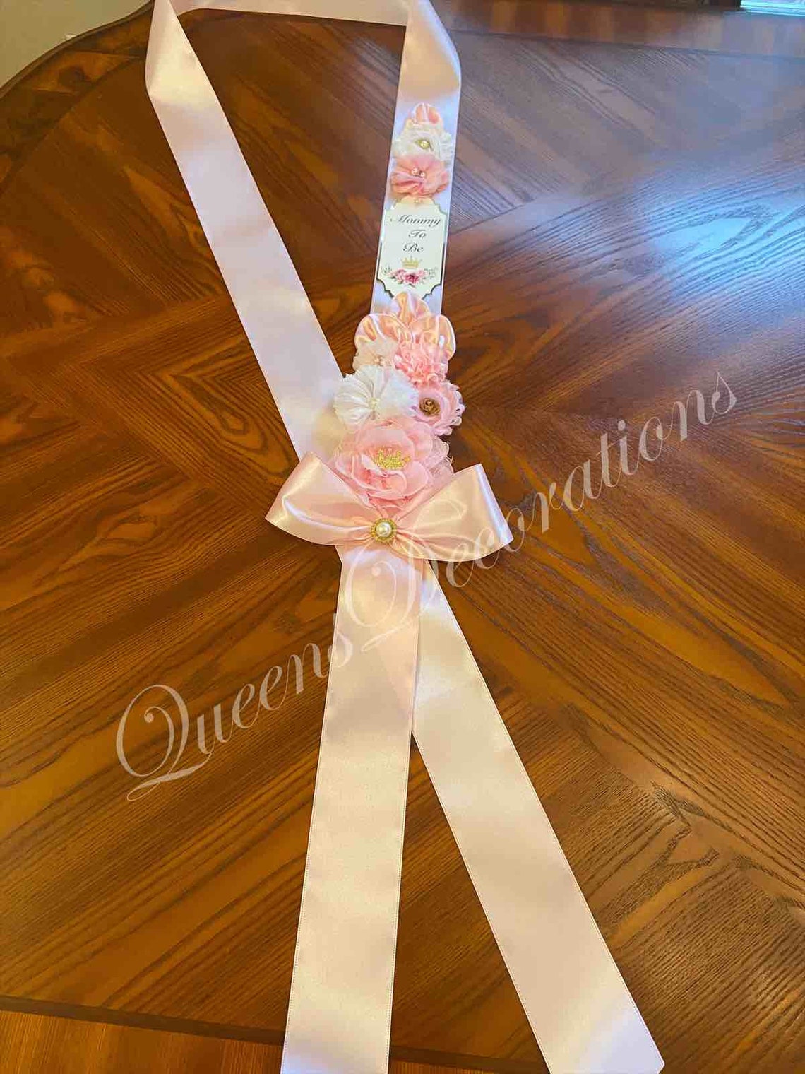 Mommy to Be Sash/ Sash for Mom Across the Chest/ Pink Mommy to Be Sash ...