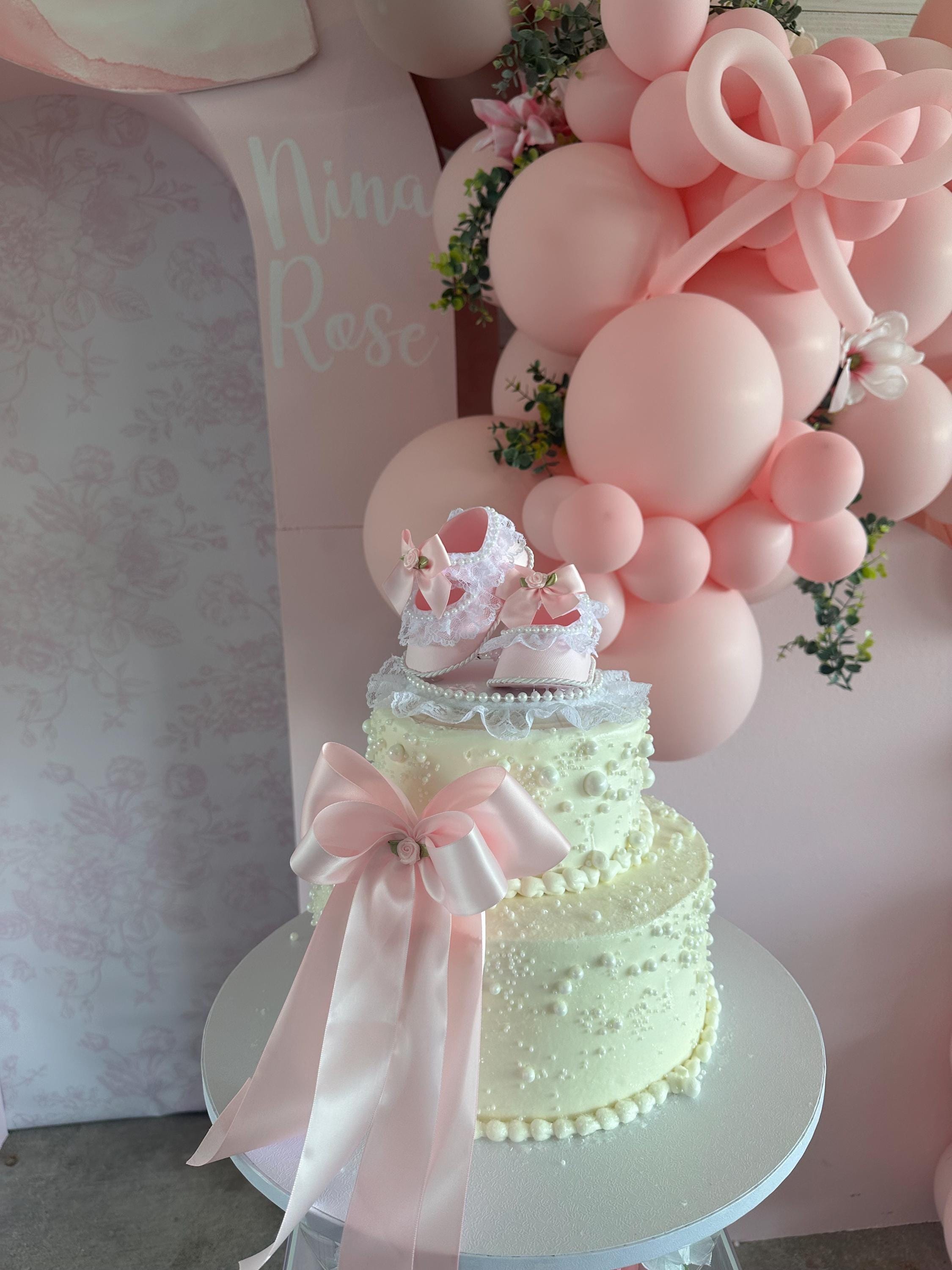 Fancy Shoe Cake Topper/ Unique Cake Topper/ Girl Baby Shoe/ Favorsshoe ...
