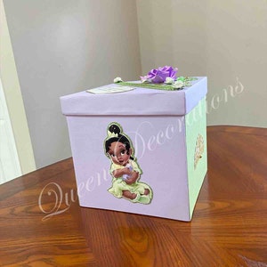 Princess Baby Shower Card Box/ Guest Card Box/ Girl Baby Shower/ Card ...