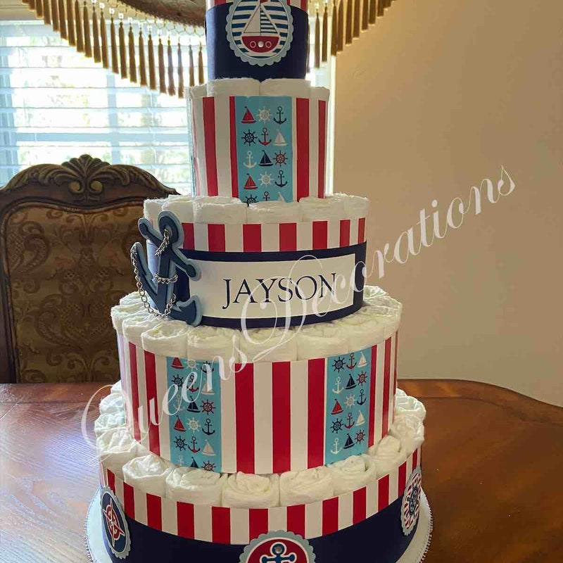 Nautical Diaper Cake - Etsy