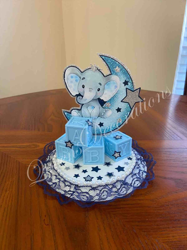 Twinkle Twinkle Little Star/elephant Cake Topper/ Centerpiece/ - Etsy