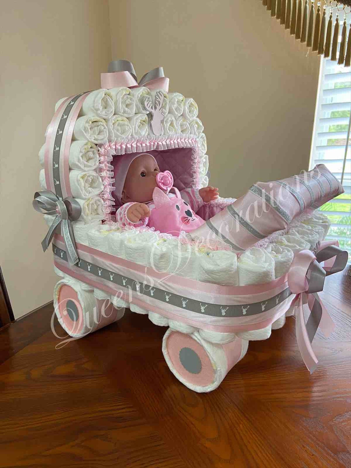 Woodland Baby Shower Diaper Stroller/ Cute Stroller/ Baby - Etsy