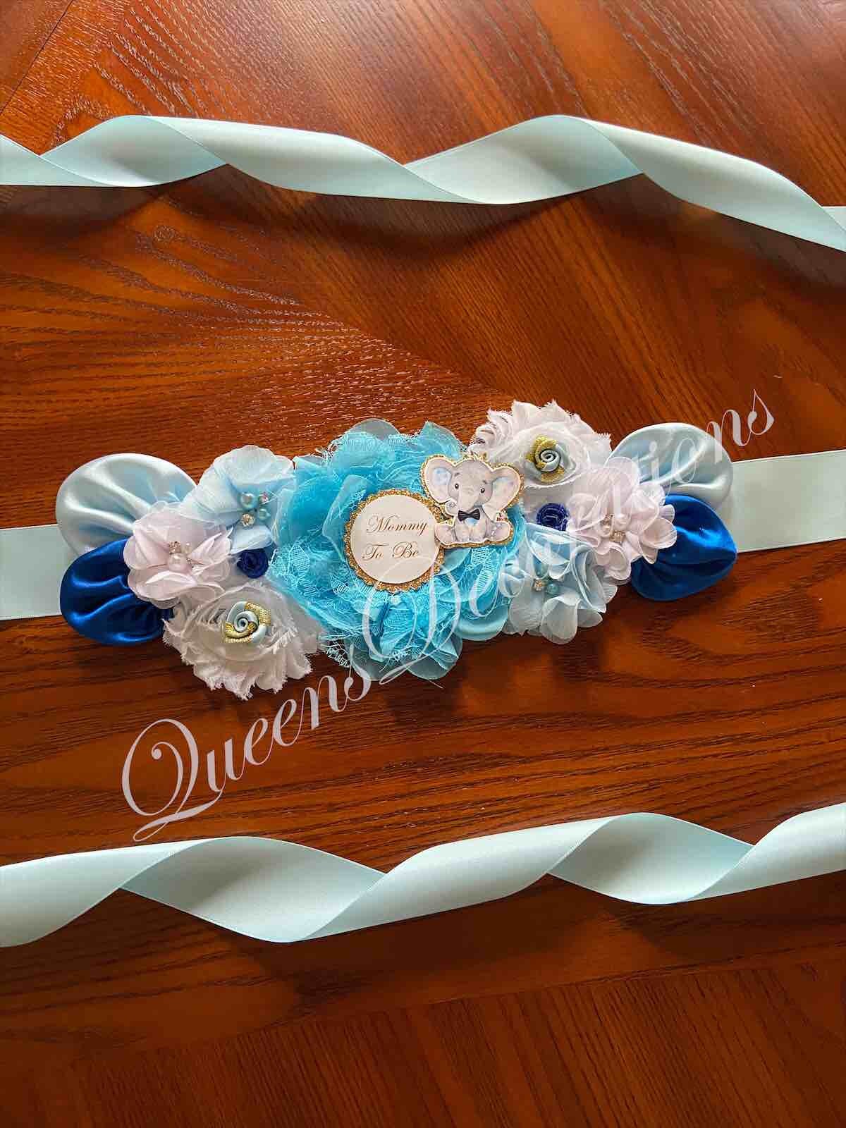Mommy to Be Sash/ Cute Elephant Mommy to Be Sash/ Baby Blue - Etsy