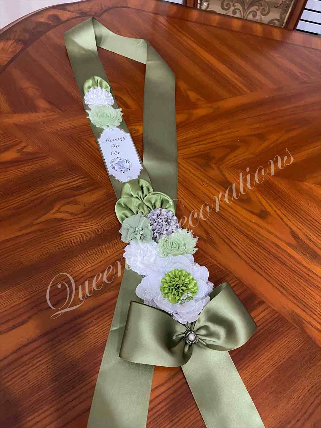 Elephant Mommy to Be Sash (across Chest)/ Neutral Baby Shower/ Mommy to ...