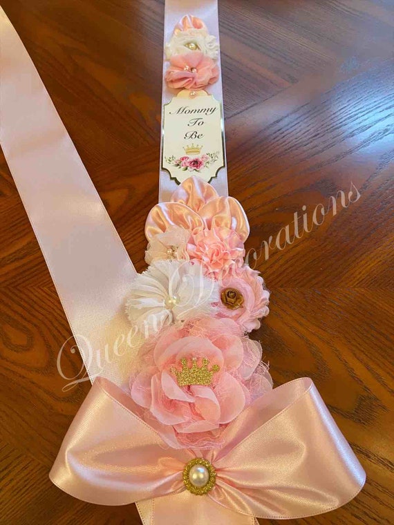 Mommy To Be Sash/ Sash for Mom Across The Chest/ Pink Mommy To | Etsy